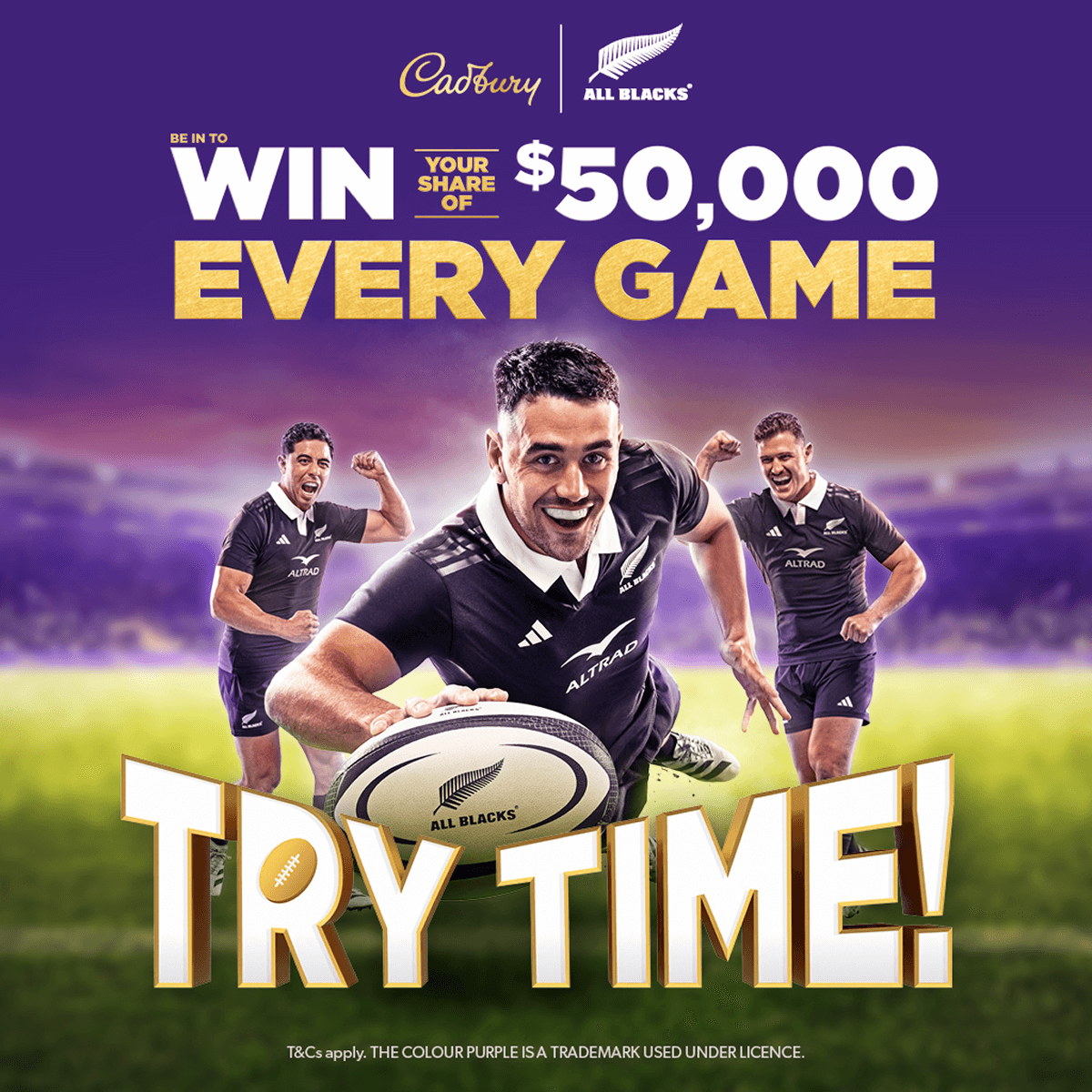 Cadbury Try Time | Be in to win your share of $50,000 every game